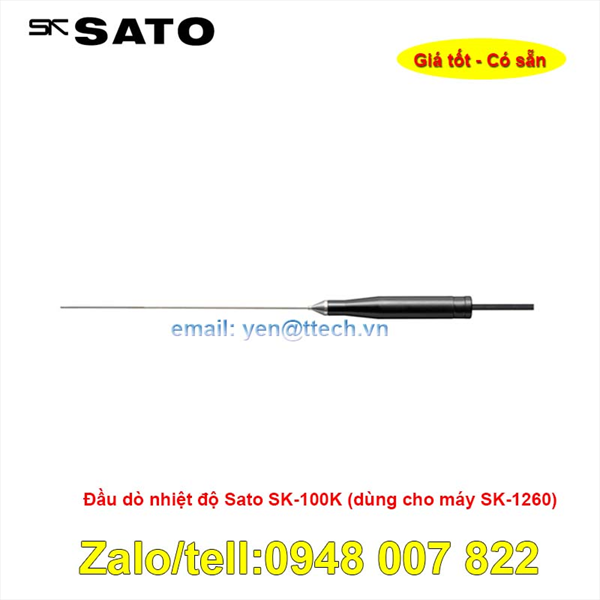 Đầu đo nhiệt độ Sato SK-S100K|Đầu dò cho máy SK-1260|CÓ SẴN