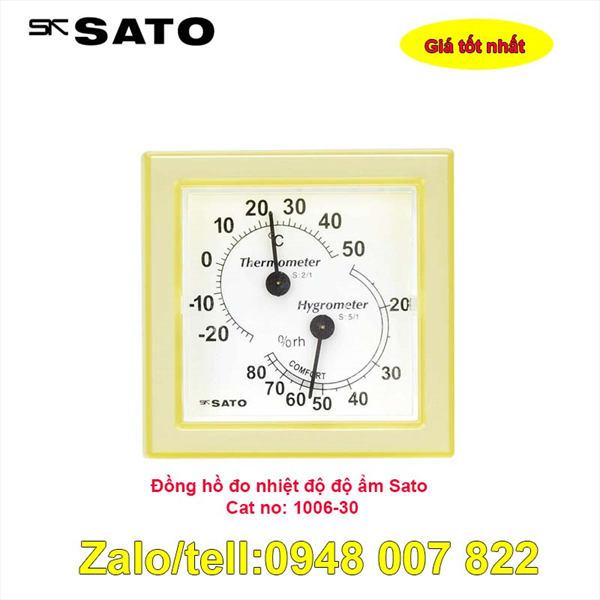 Đồng hồ đo nhiệt độ, độ ẩm Sato No.1006-30