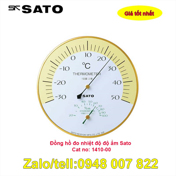 Đồng hồ đo nhiệt độ độ ẩm Sato No.1410-00| Nhiệt Ẩm Kế SATO